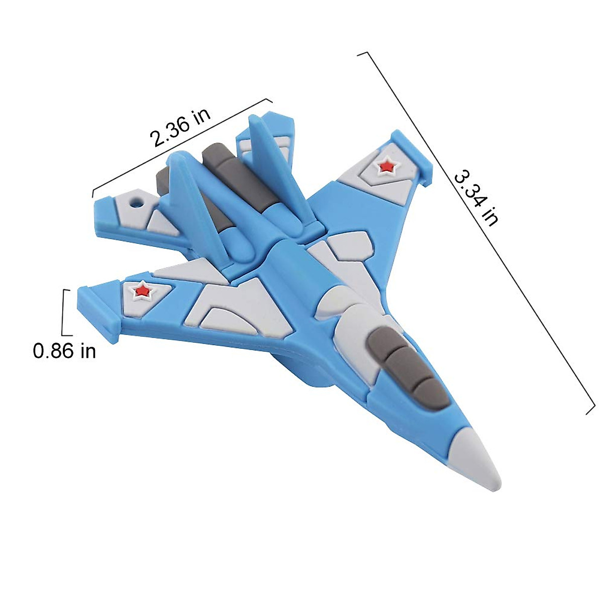 32GB USB 2.0 Flash Drive Cartoon Fighter Airplane Shape Pen Drive Memory Stick Jump Drive Zip Drive Thumb Drive