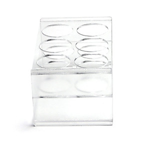 Othmro 2Pcs 40mm Clear Test Tube Racks 6Positions Plastic Centrifuge Tube Rack Holders Plastic Stand Storing Bracket Rack Test Tube Holders for Labortory Holder Party Favors Decoration Transparent