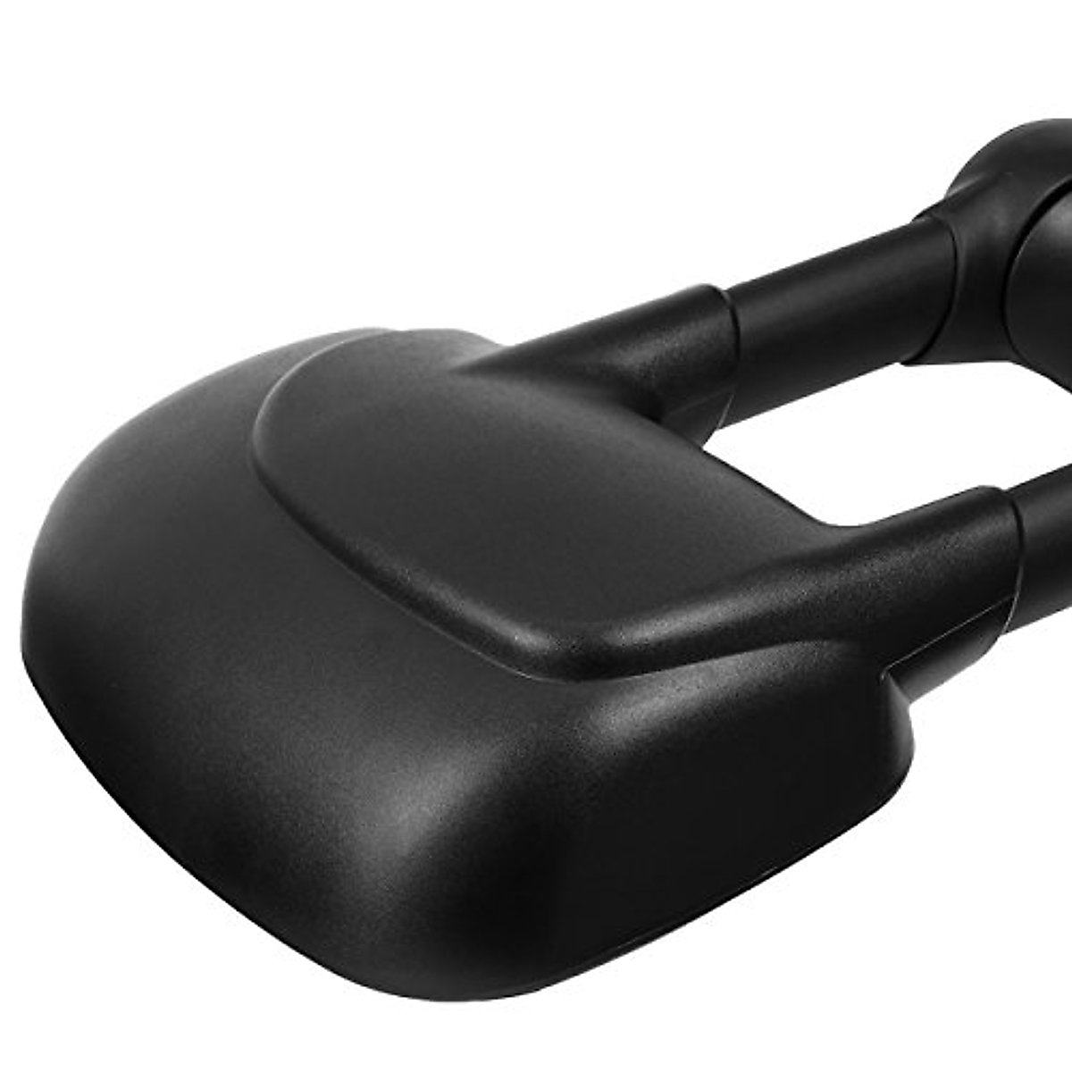 Pair of Black Textured Manual Telescoping Extenable Side Rear View Towing Mirrors Compatible with Ford E-Series 03-14