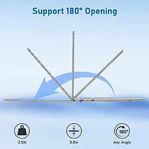 FUNYET 14 Inch Gaming Laptop, Laptop Computer 2025 Windows 11 Pro, 8GB RAM 256GB SSD, Intel 11th Gen N5095 Processor(up to 2.9 GHz), FHD 1920 x 1080