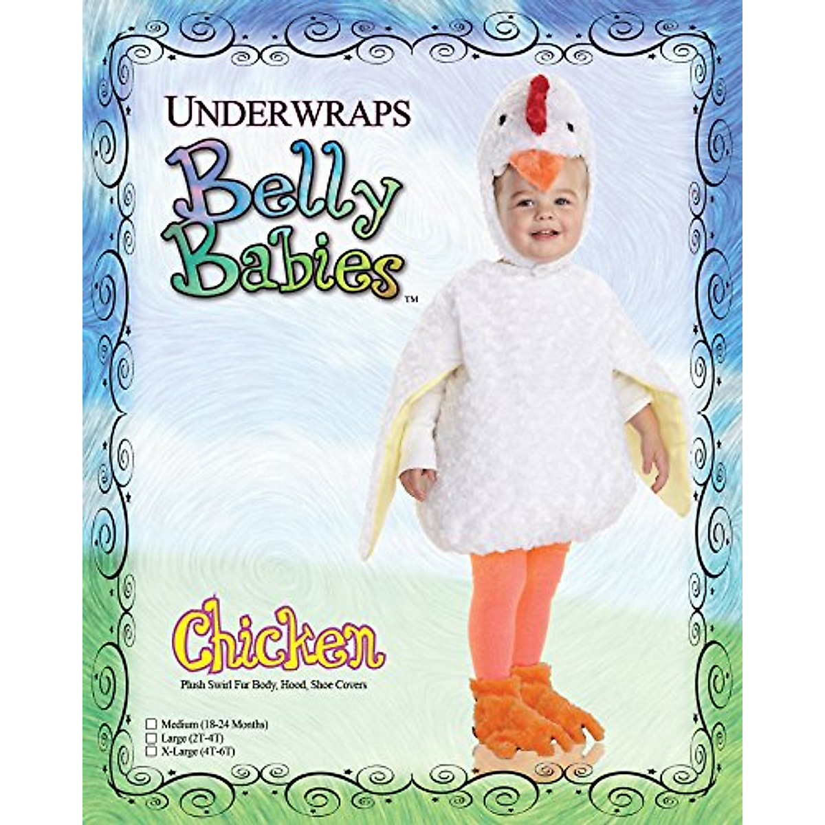 Underwraps Baby's Chicken Belly-Babies, White, Large