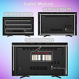 ONSTUY LED Strip Lights 6.56ft for 40-60in TV, USB LED TV Backlight Kit with Remote,RGB Color Changing - 16 Color 5050 LEDs Bias Lighting for HDTV