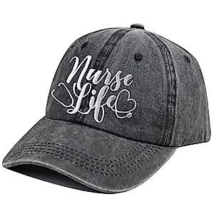 Kamaple Nurse Gifts for Women Men, Embroidered Funny Nurse Life Hat, Nurses Accessories Baseball Cap, Rn Gifts for Nursing