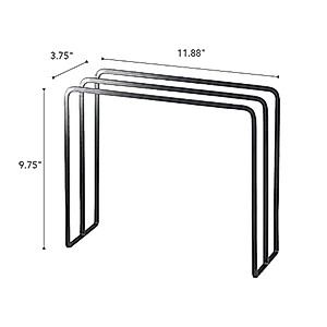 YAMAZAKI Dish Home Dishcloth Hanger | Steel | Towel Holder, One Size, Black