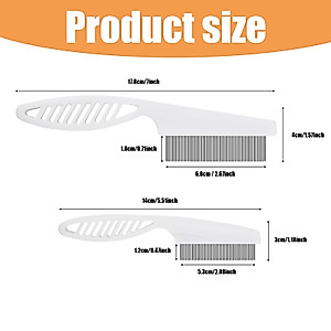2pcs Flea Comb for Dogs Cats, 2 Sizes Multifunctional Grooming Comb for Pets Comb Metal Pet Hair Combs Flea Lice Comb for Cats Dogs Rabbits