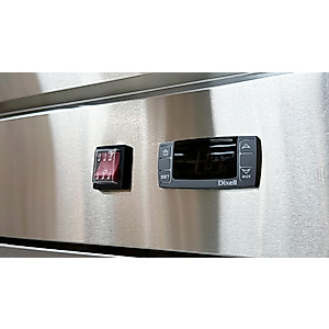 Commercial Refrigerator Glass 3-Door Merchandiser Display Cooler Fridge Stainless Steel Case NSF, Bottom-Mounted 83 inches width, capacity 65 cuft 110V, Restaurant Kitchen Cafe C83RG