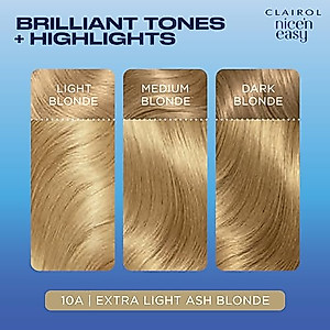 Clairol Nice'n Easy Permanent Hair Dye, 10C Extra Light Cool Blonde Hair Color, Pack of 1 - Packaging May Vary
