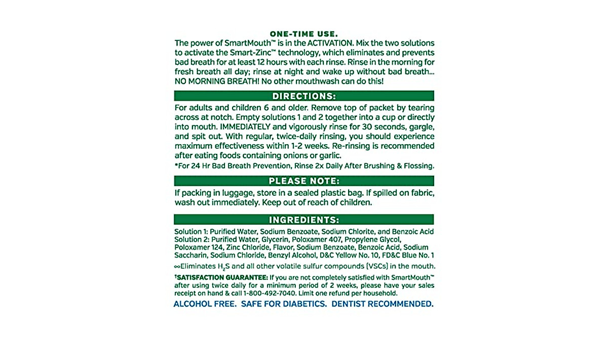 SmartMouth Activated Mouthwash - Fresh Breath On-the-Go