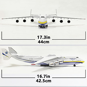 Mahfisj 1:200 Scale AN225 Model Airplane，Openable Cabin, 17-inch Length, Resin Aircraft Model Toy for Gifts and Collections (an225-1)