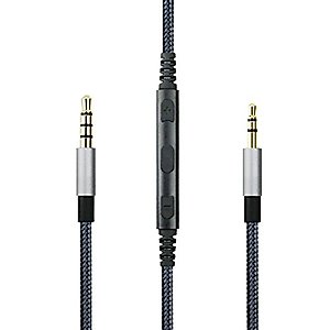 NewFantasia 3.5mm to 2.5mm Male Audio Cable for JBL Tune 710BT, 600BTNC, Live 660NC, 460NC, E45BT E55BT E65BTNC Headphone, Remote Volume Control Mic for iPhone