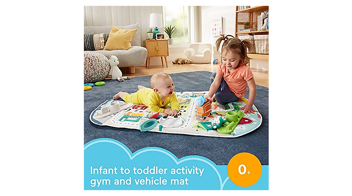 Fisher-Price Activity City Gym to Jumbo Playmat for Infants & Toddlers
