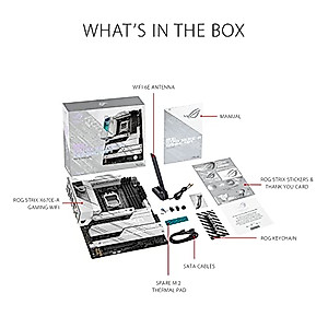 ASUS ROG Strix X670E-A Gaming WiFi 6E Socket AM5 (LGA 1718) Ryzen 7000 Gaming Motherboard(16+2 Power Stages,PCIe® 5.0, DDR5,4xM.2 Slots,USB 3.2 Gen 2x2, WiFi 6E, AI Cooling II)