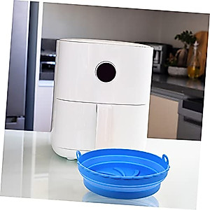 HEMOTON Air Cooker Silicone Pan Baking Sheets for Oven Nonstick Silicone Baking Pan Silicone Baking Mat Inner Pot for Air Reusable Steamer Air Fryer Basket Air Fryer Pads Air Fryer Mats