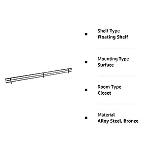 Hardware Resources SF29-ORB Wire Shoe Shelf Fence, Dark Bronze