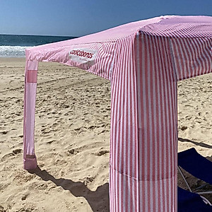 CoolCabanas Beach Cool Cabana Canopy Sun Shade Shelter Tent - 8' x 8' or 6'6" x 6'6", Easy to Setup, Folds to just 3'5", Perfect for Family Beach and Backyard, UPF 50+, The Original and The Best