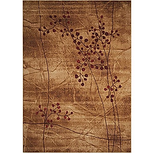 Nourison Somerset Rustic Latte 7'9" x 10'10" Area-Rug, Easy-Cleaning, Non Shedding, Bed Room, Living Room, Dining Room, Kitchen (8x11)