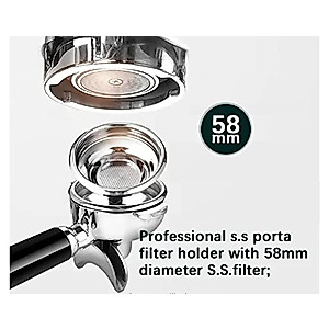 Commercial 2 Group Volumetric Espresso Machine, Stainless Steel Components, Super Heavy Duty! (Black)