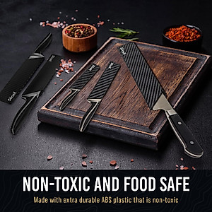 Knife Sheaths for Kitchen Knives 8"-12" Universal Knife Edge Guards Set | Knife Cover with Extra Strength | BPA-Free Knife Guards | Non-toxic and Food Safe (2 Pcs)