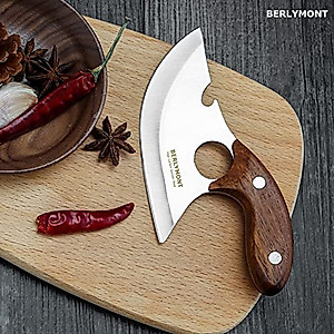 Viking Knife with Sheath Boning Knife Small Meat Knife Full Tang Butcher Knife Portable Outdoor Camping Knife with Bottle Opener & Sharpener Small Portable Knife Mini Cleaver Curved Knife for Camping