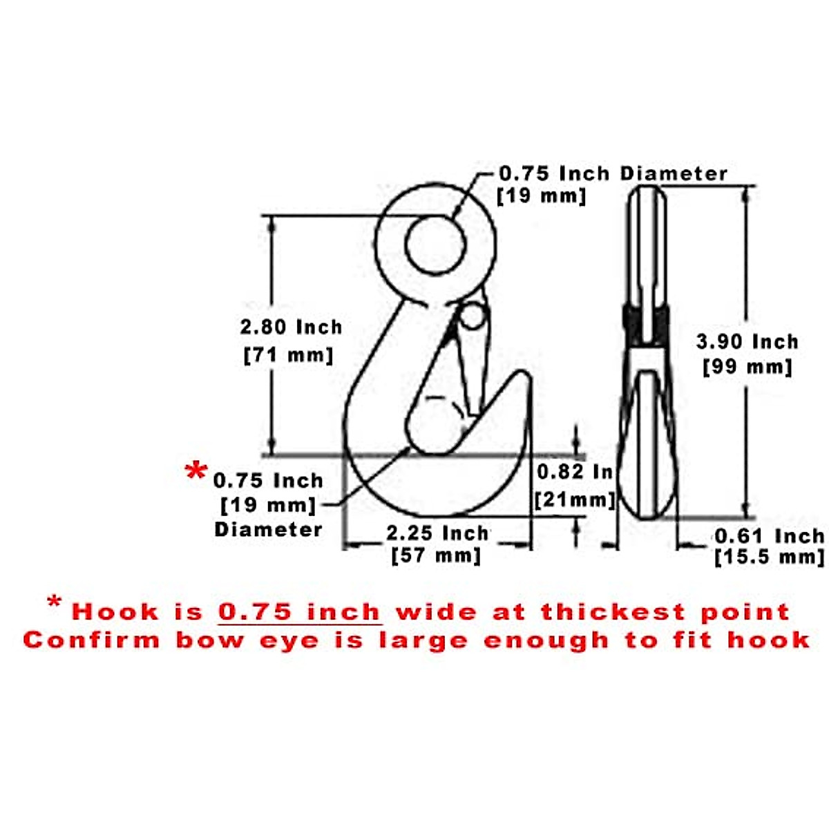 CustomTieDowns 1.5 Inch x 16 Foot Replacement Boat Winch Strap, Boat Hook On One End, 1 Inch Loop Opening On The Opposite End for Attachment to Winch. (Black)