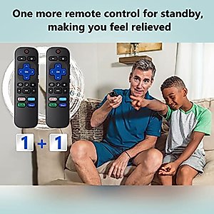 【Pack of 2】 Replacement Remote Control Compatible for Roku TV,for TCL Roku/for Hisense Roku/for Onn Roku(Not for Roku Stick,Box and Players)