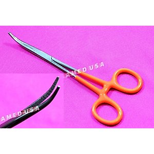German Stainless Curved Forceps, Hemostat Forceps clamp 6.25" (Cynamed Brand) … …
