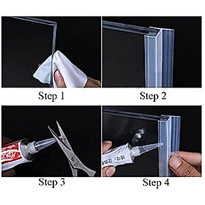 hokmly 120 Inch 10 Ft (Feet) Soft Shower Doors Sweep to Stop Leaks,Glass Door Seal Strip, Shower Silicone Seal Strip