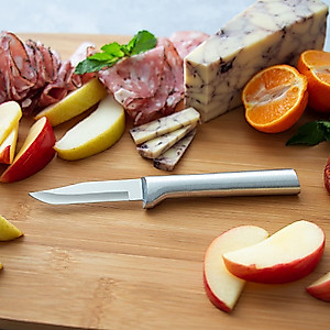 RADA Peeling Paring Knife, Stainless Steel Blade With Brushed Aluminum Handle, Pack of 2