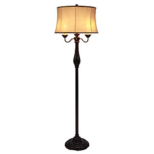 Decor Therapy PL3869 Abigail 6-Way Candle-Style Floor Lamp, 11x18x63, Dark Oil Rubbed Bronze