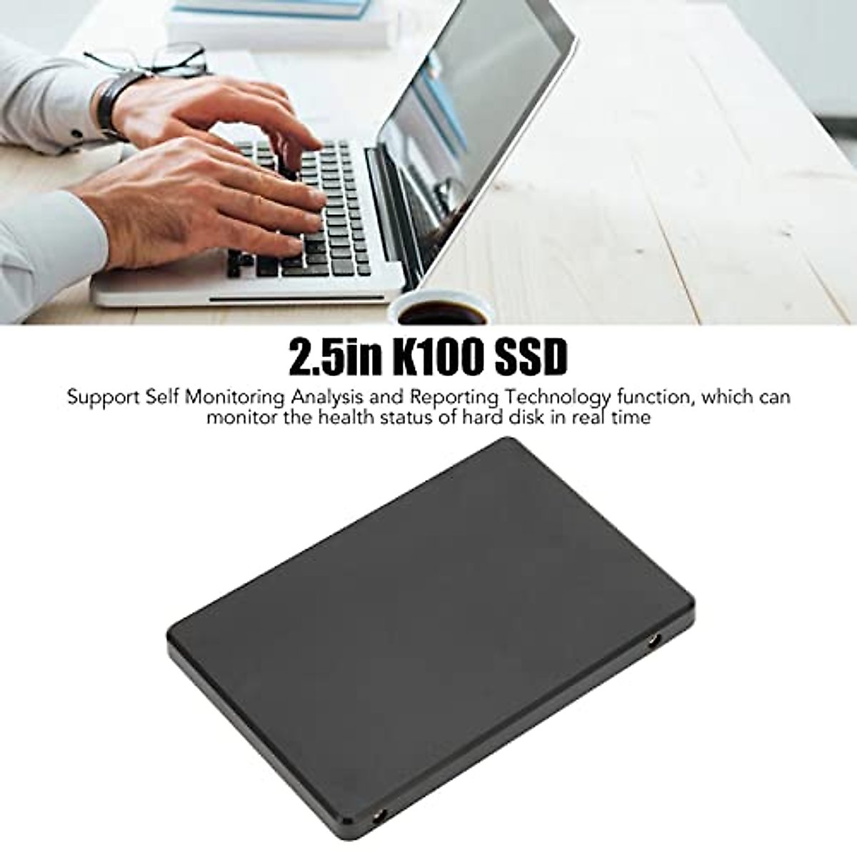 LBEC 2.5in K100 SSD, Multifunction Various Capacities 3D TLC Flash Type Gen III 6Gbs SSD ABS Material for Notebook Computer for Computer 256GB