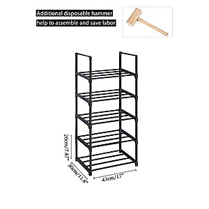 OYREL Shoe Rack, Sturdy Metal Shoe Rack Organizer,Narrow Shoe Rack,Shoe Racks for Closets,Shoes Rack,Shoe Stand,Shoe Shelf