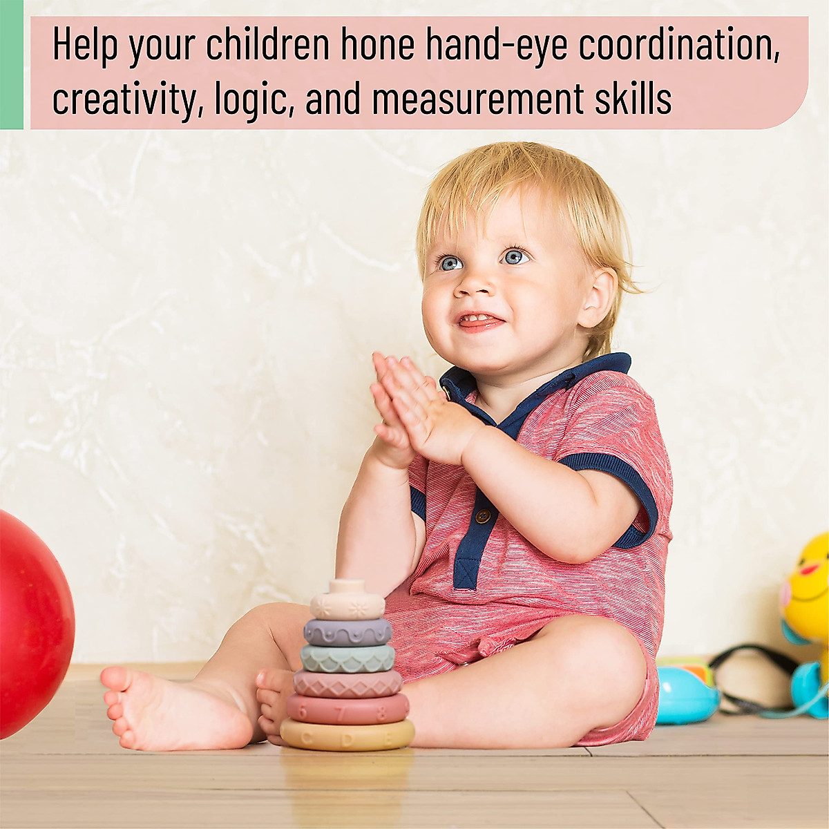 Mr. Pen- Stacking Rings Toy, 6 pcs, Stacking Toys, Stacking Rings, Baby Stacking Toys, Stacking Rings Baby Toy, Baby Stacking Rings, Ring Stacker Baby Toy, Baby Toy Rings