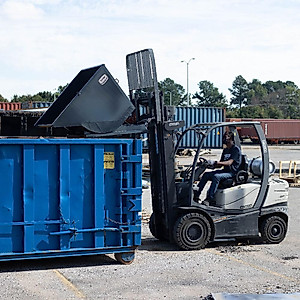 Titan Attachments 1 Cubic Yard Self-Dumping Hopper, Fork Lift Operated, Rated 6000 LB, Material Handling
