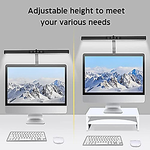 Desk Lamp,Desk Lamps for Home Office,Modern Architect Lamp with Clamp,Eye-Caring Dimmable Arm Table Lamp with Memory and Timing Function for Monitor Studio Reading,5 Color Modes & 5 Brightness Levels