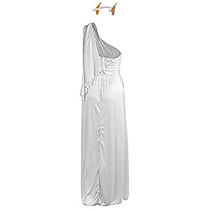 Grecian Goddess Women’s Halloween Costume - White Greek Dress (X-Large)