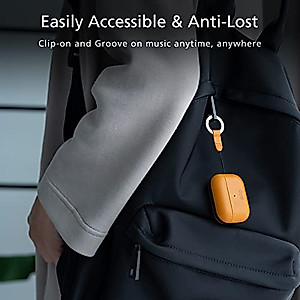 Alto Case for AirPods Pro 2 with Keychain, Italian Leather Case Cover Compatible AirPods Pro 2nd Generation 2022 Women Men Protective Hard Shell Supports Wireless Charging Front LED Visible (Brown)