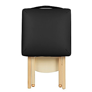 Mt Massage Tables Wooden Handy/Folding Massage Stool Black