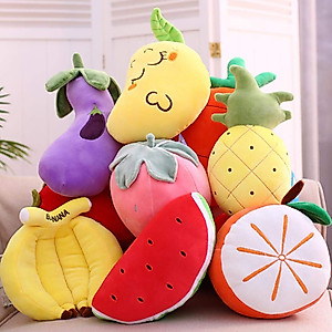 Cute rabbit Various Fruit Plush Toy Stuffed Vegetables Plush Toy Plush (Apple)