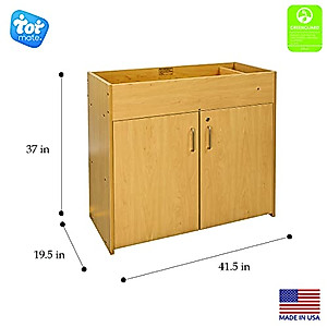 Tot Mate 41-1/2" Wide Daycare Infant Changing Table - Maple
