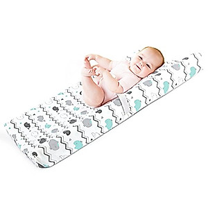 Stretchy Changing Pad Covers for Boys Girls ,2 Pack Jersey Knit ,Elephant & Whale