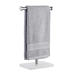 KES Hand Towel Stand with Marble Base, Hand Towel Holder for Bathroom, Hand Towel Rack for Vanity Countertop, SUS304 Stainless Steel, BTH210S20-2