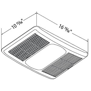 Delta Breez Radiance 80 CFM Exhaust Bath Fan with Light and Heater,Off White
