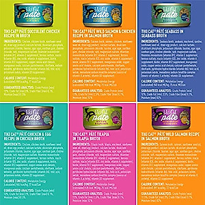 Tiki Cat Luau Pâté Variety Pack, Succulent Combinations of Real Protein, Grain-Free Balanced Nutrition Wet Canned Cat Food, for All Life Stages, 2.8 oz. Cans (Case of 12)