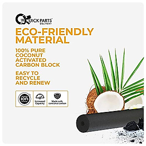 QPD-B01 - Compatible With Brita Replacement Filter, Brita Classic Reduces Chlorine, taste and odor, chloramine, particulate, iron, manganese, zinc and total dissolved solids (TDS) OB03 (3 Pack)