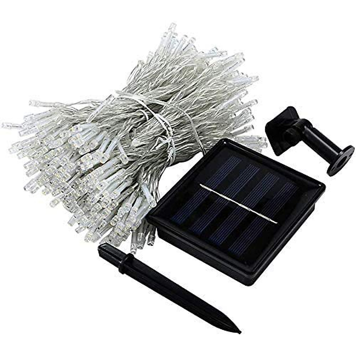 Solar Curtain String Lights Outdoor, AMZSTAR Waterproof 300LED Fairy Window String Lights Twinkle Solar Lights 8 Modes Wedding Party Home Garden Bedroom Outdoor Indoor Wall Decorations (Multicolor)