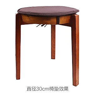 TOPBESTOR Round Chair Pad with Ties Bar Stool Cushion Soft Floor Pillow Seat Pads for Dining Chairs Furniture, 29 x 29 x 1.8 CM