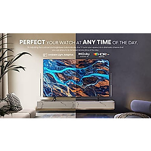 Hisense ULED 4K Premium 55U6H Quantum Dot QLED Series 55-Inch Smart Google TV, Dolby Vision Atmos, Voice Remote, Compatible with Alexa (2022 Model), Black