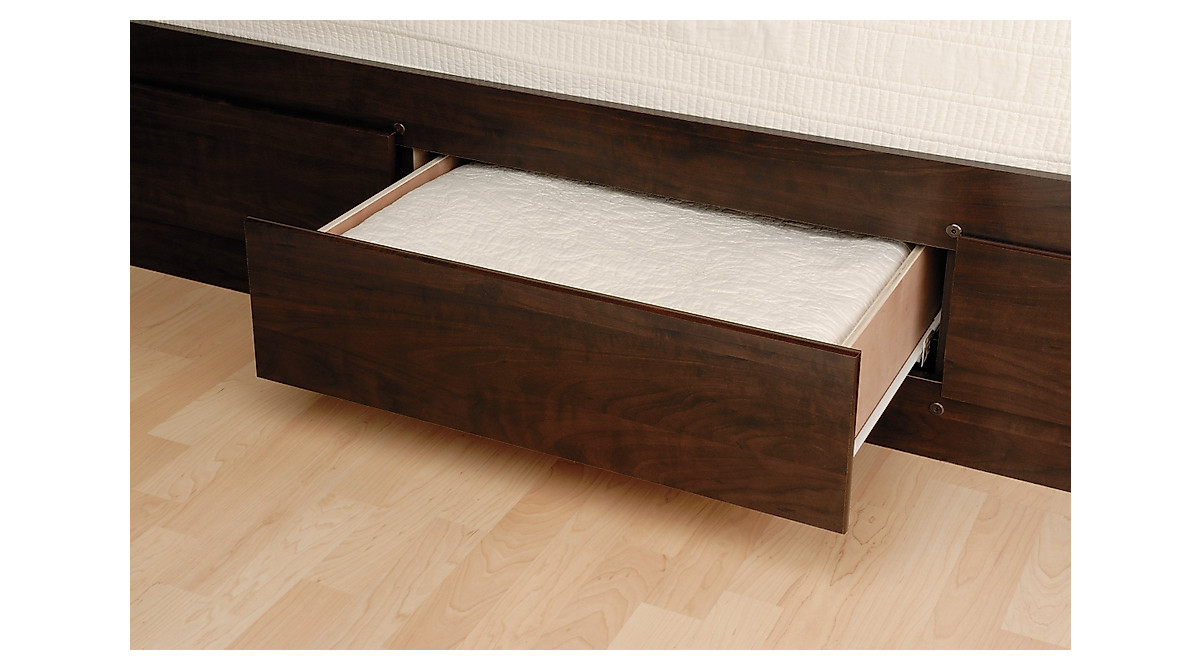 Prepac Tall Queen Storage Bed with 12 Drawers