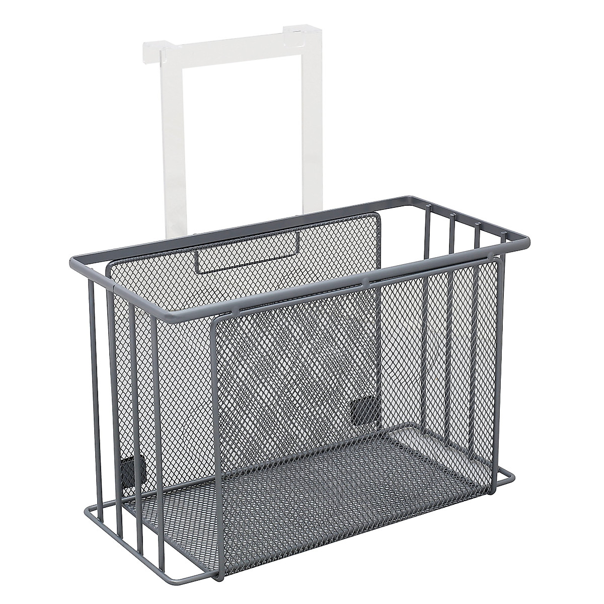 DecoBros Over Cabinet Door Organizer Holder, Silver