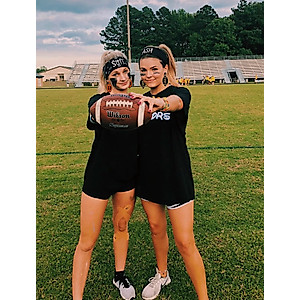 Beaded Football Earrings Handmade Cute Baseball Basketball Softball Soccer Teardrop Dangle Earrings Fun Play Ball Game Dangling Earrings Spring Summer Holiday Sport Party Favor Gift for Women Ladies (black football earrings)